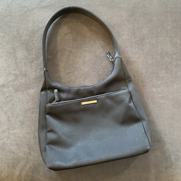 Nine West | Bags | Vintage Nine West Y2k Small Black Nylon Hobo ...